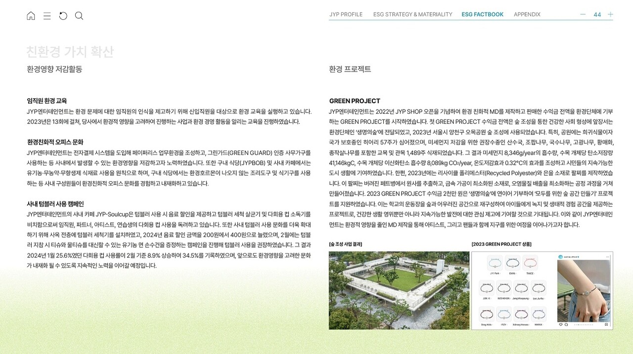 JYP엔터테인먼트, 올 ESG 평가 최고등급 ‘AA’ 획득 "눈길"